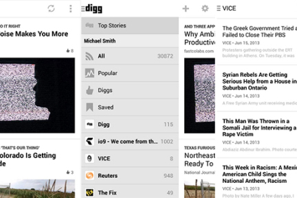Digg iOS版本推出两个月后，Android版今天终于亮相-36氪