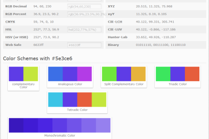 颜色的百科全书ColorHexa：自动生成CSS渐变代码、配色甚至更多内容-36氪