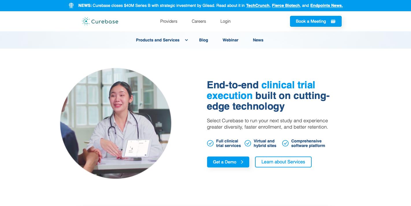 国外创投新闻 | 医疗科技初创「Curebase」融资4000万美元，为分散化临床试验提供数字化基础-36氪