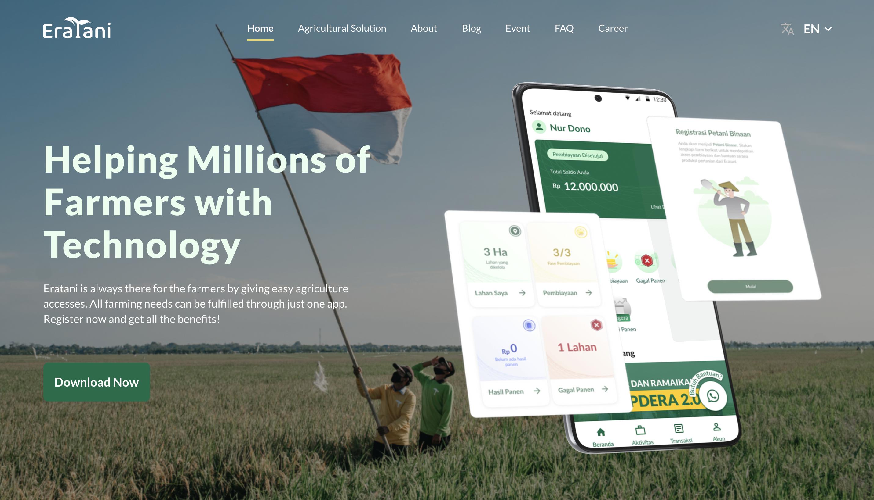 海外new things | 印度尼西亚农业技术初创「Eratani」种子轮融资380万美元，为中小农户提供营运资金支持-36氪