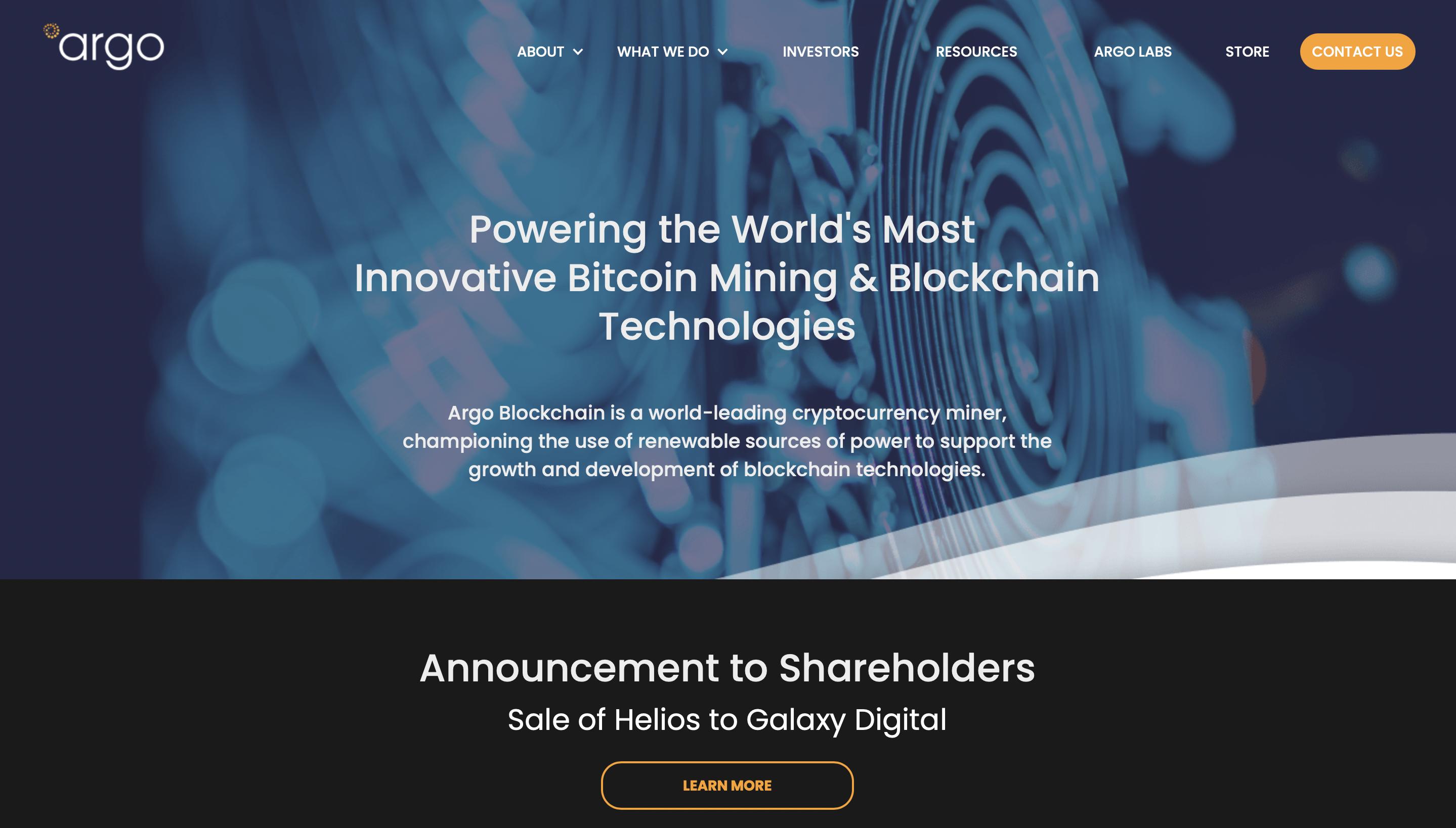 海外new things | Galaxy Digital以6500万美元收购Argo Blockchain比特币采矿设施Helios，为后者注资1亿美元以协助其重组-36氪