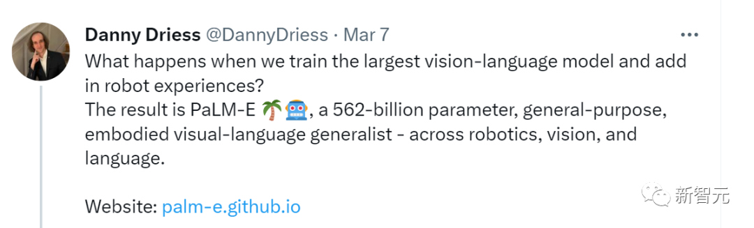 终结者最强大脑，谷歌发布史上最大「通才」模型PaLM-E，5620亿参数，看图说话还能操控机器人-36氪