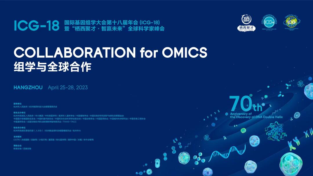 ICG-18杭州会场今日盛大启幕！纪念DNA“双螺旋”结构发现70周年-36氪