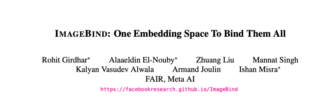 在GitHub上“搞事”，Meta开源ImageBind新模型，超越GPT-4，对齐文本、音频等6种模态-36氪