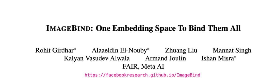 在GitHub上“搞事”，Meta开源ImageBind新模型，超越GPT-4，对齐文本、音频等6种模态-36氪