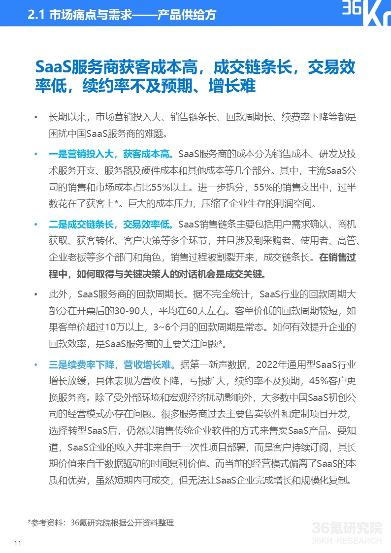36氪研究院 | 2023年中国企业级SaaS行业发展研究报告-36氪