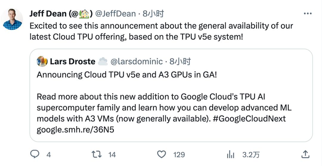 谷歌AI芯片大升级：瞄准大模型和生成式AI，还集成主流深度学习框架-36氪