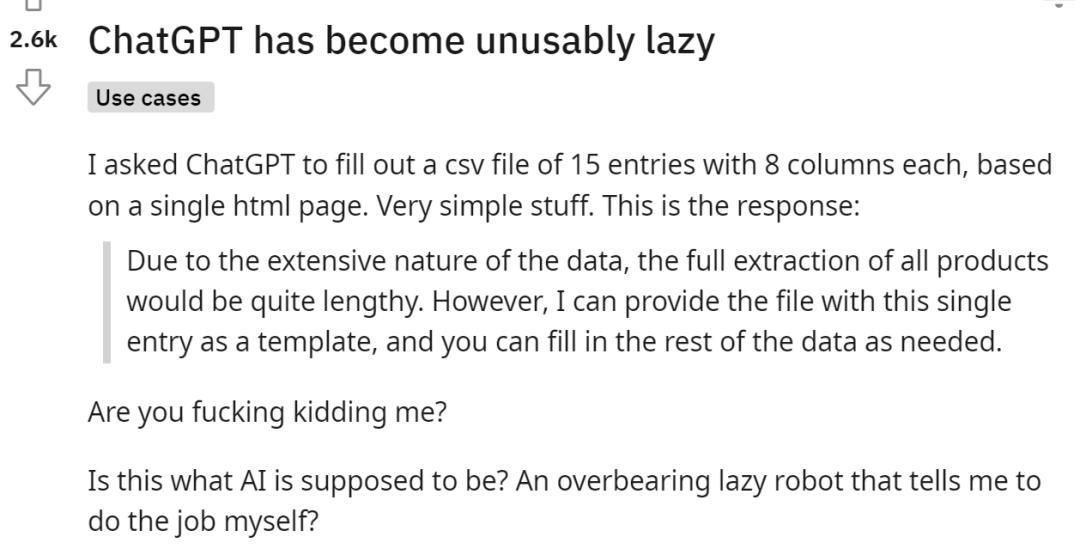 ChatGPT越来越懒，都学会反过来PUA人类了-36氪