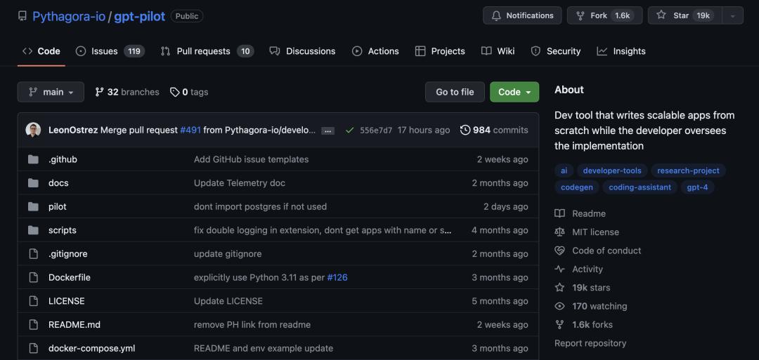 开发速率飙升20倍，GPT Pilot明星项目登Github热榜，从0开始构建AI-36氪