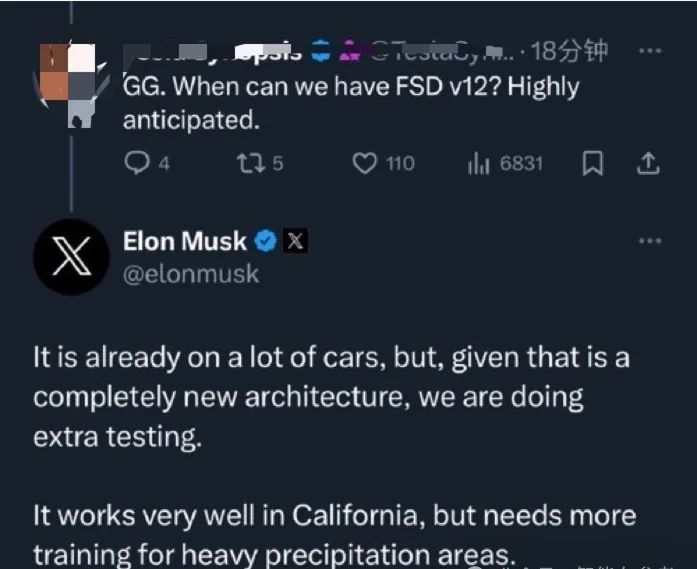 特斯拉FSD V12在美推送，AI算法黑箱端到端控制，摒弃人类规则程序-36氪