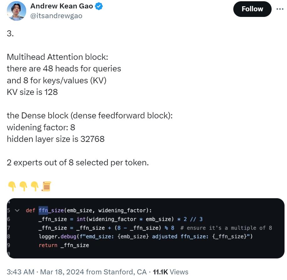 马斯克开源Grok-1：3140亿参数迄今最大，权重架构全开放，磁力下载-36氪