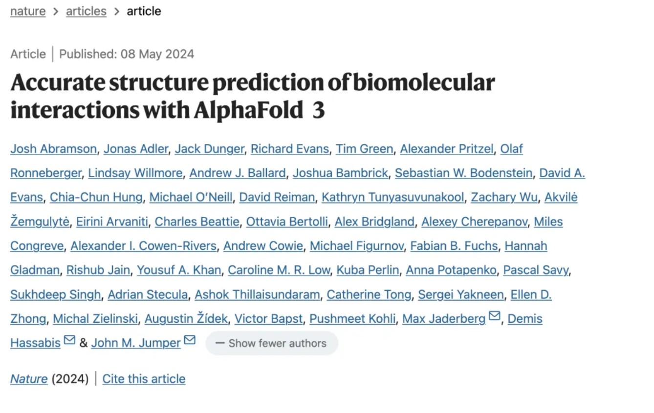 刚刚，AlphaFold 3 登上 Nature：所有生命分子的结构和相互作用，都被 AI 预测了-36氪