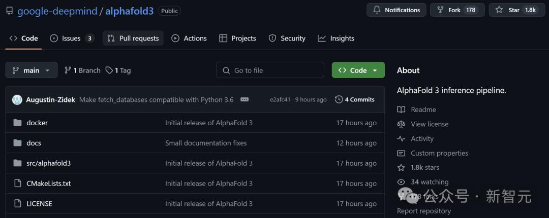 AlphaFold3重磅开源，诺奖级AI颠覆世界，GitHub斩获1.8k星，本地即可部署-36氪