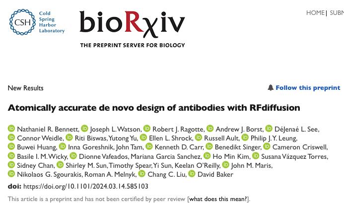 David Baker团队新成果，RFdiffusion再进化，实现原子级精度的抗体从头设计-36氪