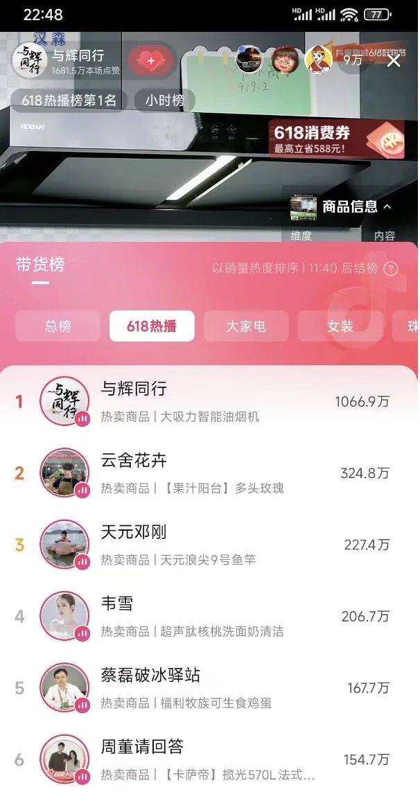 618首日：李佳琦直播间GMV超25亿，董宇辉单场破1.7亿-36氪